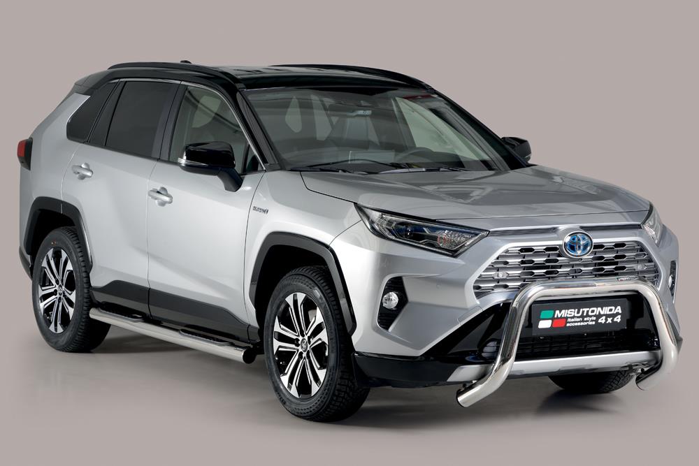 ECSPB453 - SUPER BAR INOX Ø 76 TOYOTA RAV 4 HYBRID 2019+ CE TOYOTA RAV4 ...