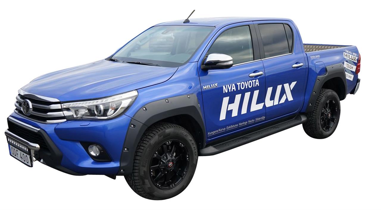 FF450 - ELARGISSEURS D'AILES + RIVETS TOYOTA HILUX 2016/2018 DOUBLE CAB ...