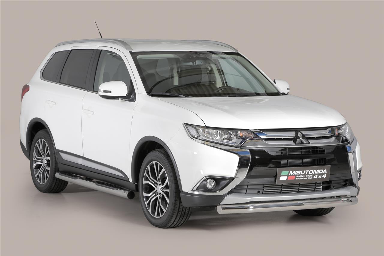 GP341IX - TUBES MARCHE PIEDS INOX Ø 76 MITSUBISHI OUTLANDER 2013+/2015 ...